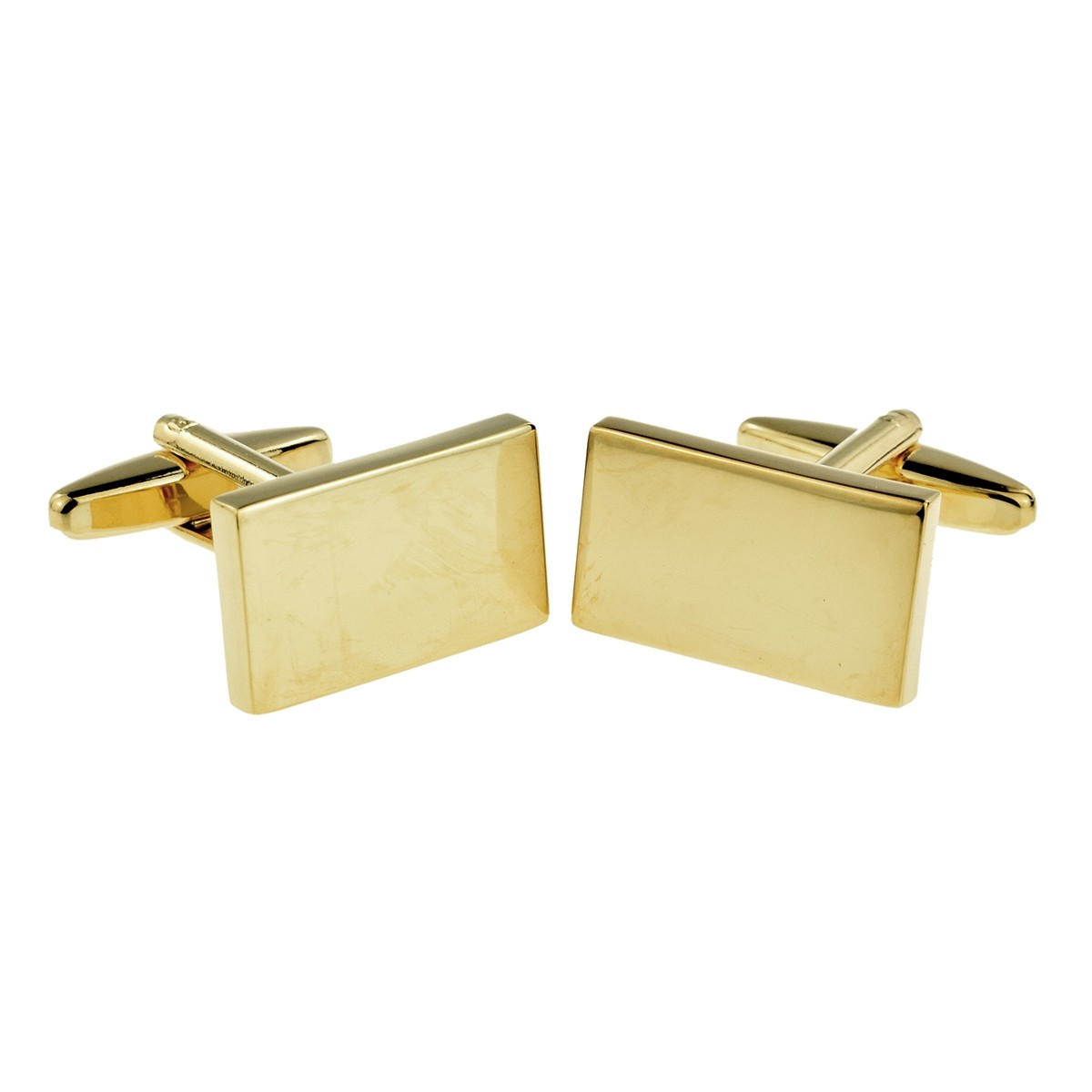 Cufflinks - Gold Rectangle Plain - Gift Shop Online Ireland | Online Gift Store | Shop Online Now